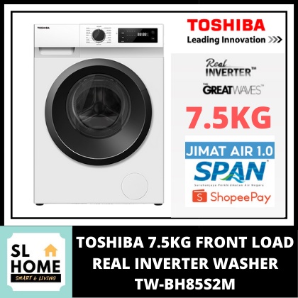 TOSHIBA FRONT LOAD INVERTER WASHER (7.5KG) TW-BH85S2M | Shopee Malaysia
