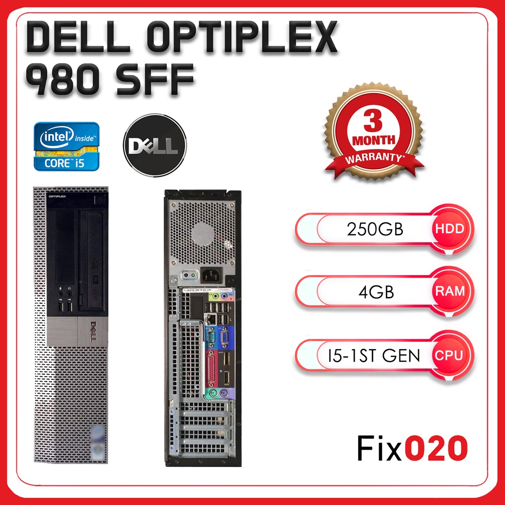 Dell Optiplex 980 SFF/RAM 4GB DDR3/HDD 250GB/Intel Core i5-650 ...