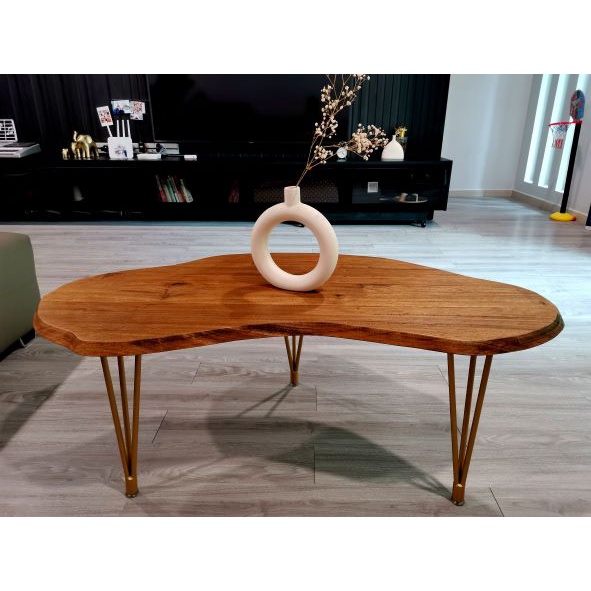 Irregular Shape LiveEdge Curve Design Natural Solid HardWood Coffee ...