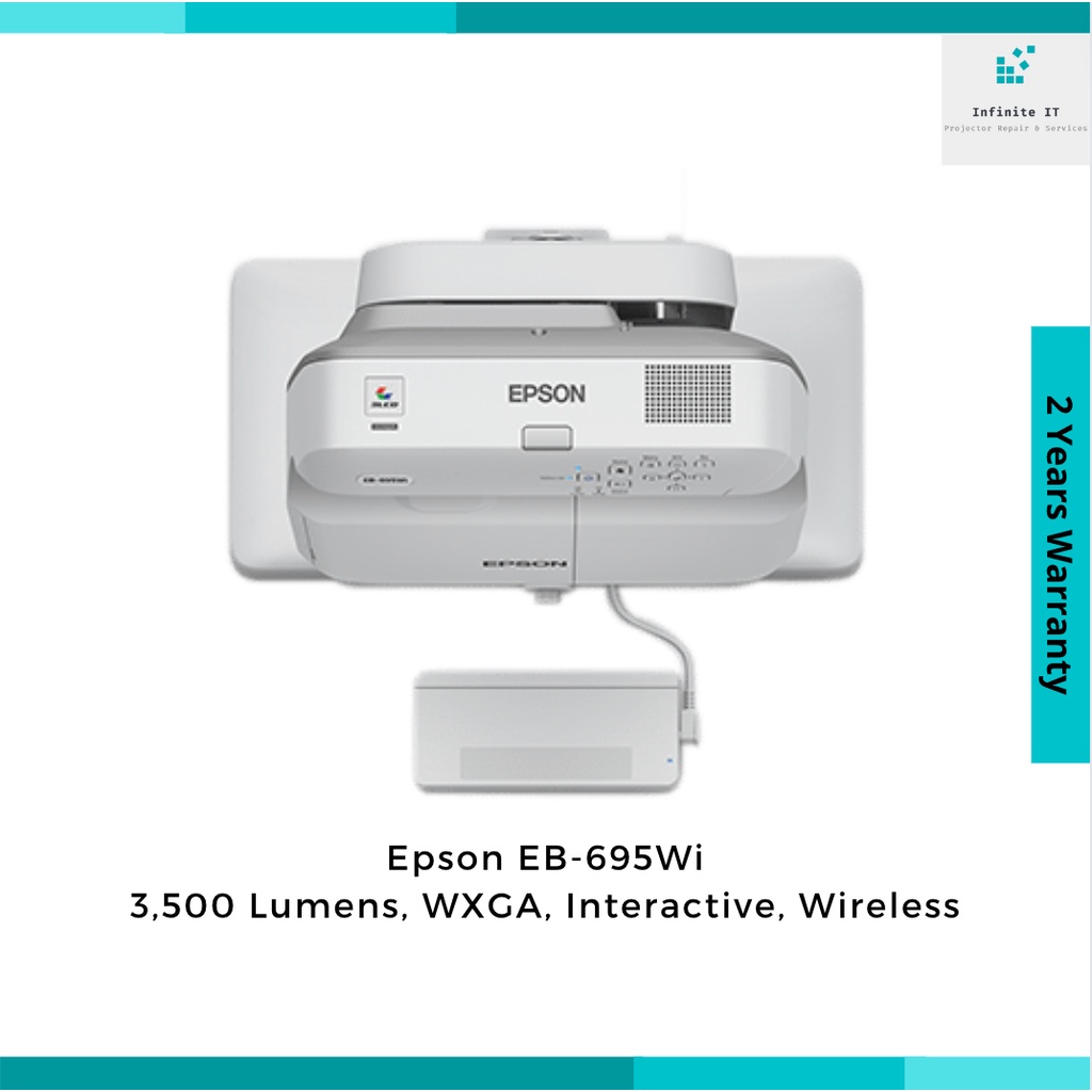 Epson EB-695Wi 3500 Lumens Ultra-Short Throw Interactive WXGA 3LCD ...