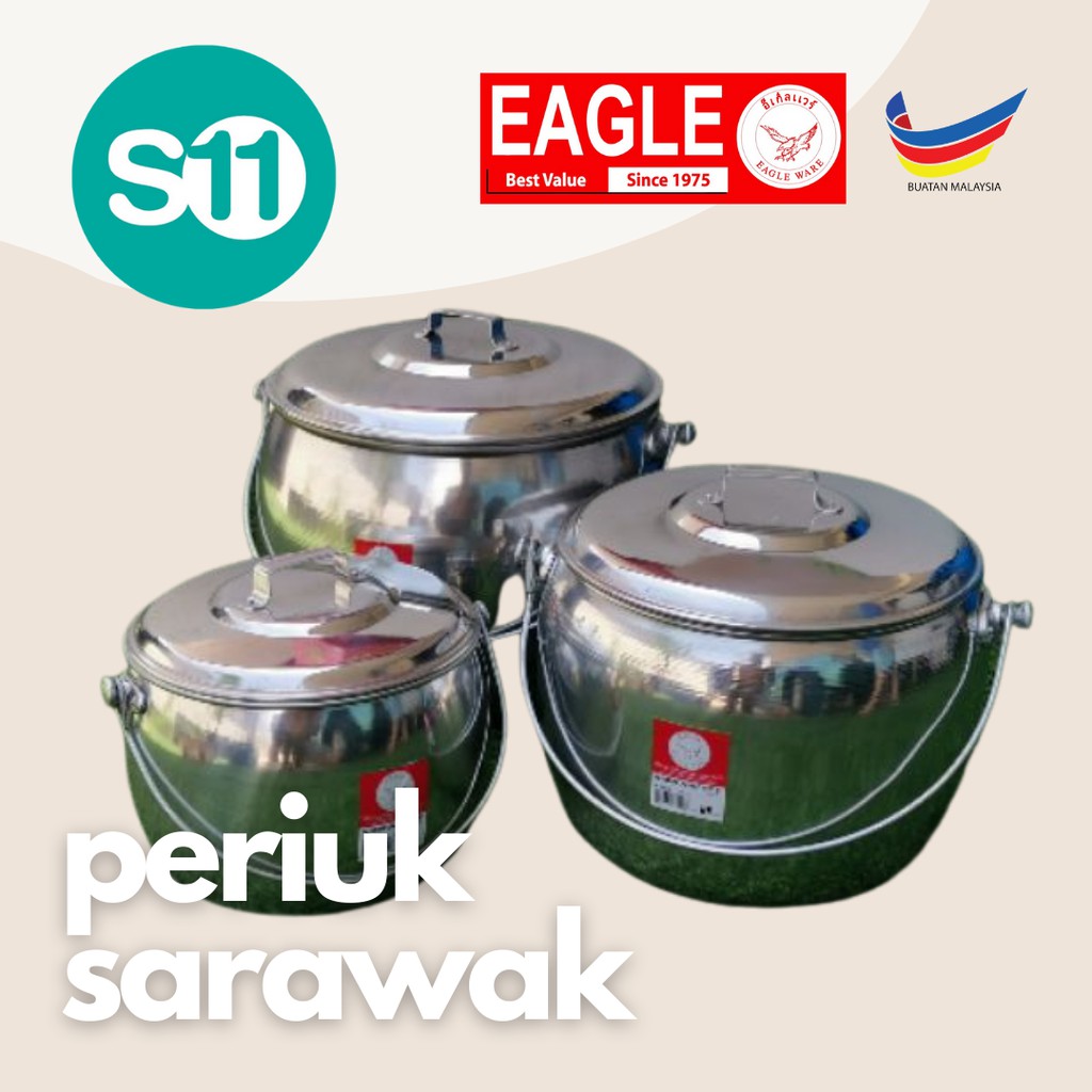 Eagleware Cap Helang Periuk Sarawak Round Sarawak Pot 18cm-30cm ...