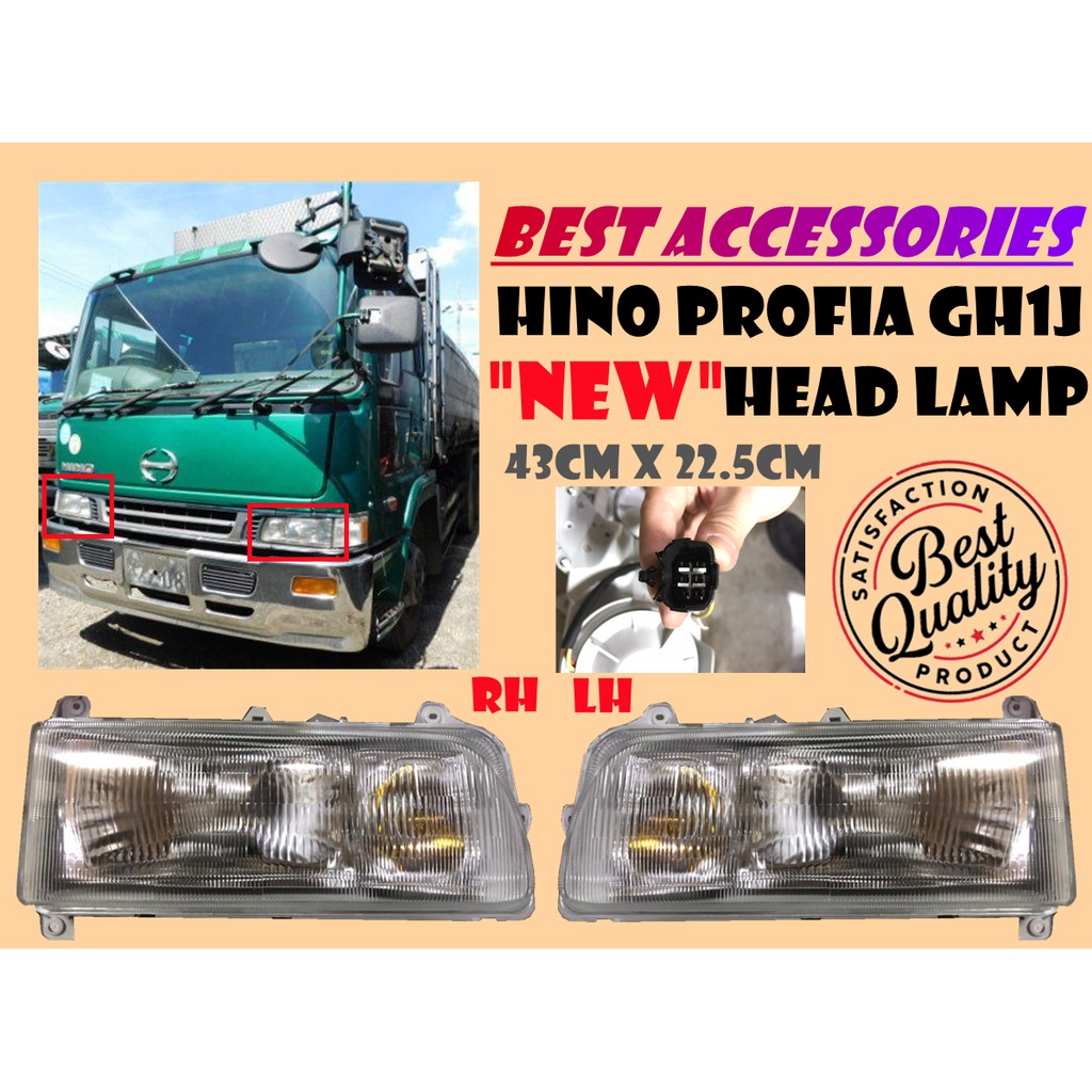 HINO PROFIA 5 HOLE GRILLE MODEL HEAD LAMP HIGH QUALITES | Shopee Malaysia