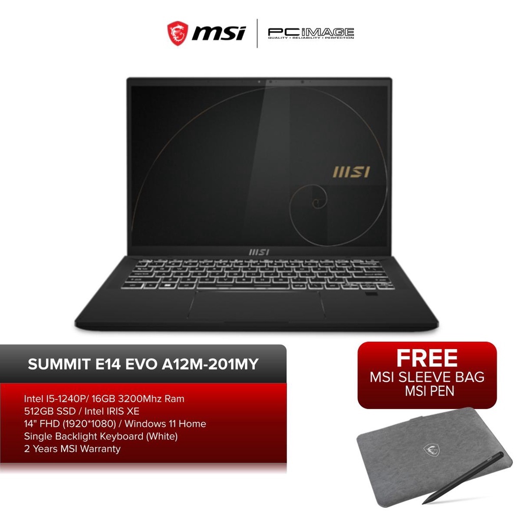 MSI Summit E14 Evo A12M Price in Malaysia & Specs - RM4699 | TechNave