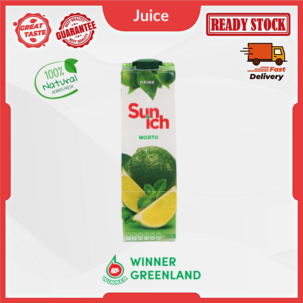 SUNICH Mojito ( Lemon Mint ) Fruit Juice, Jus Mojito (Lemon Pudina) 1L ...