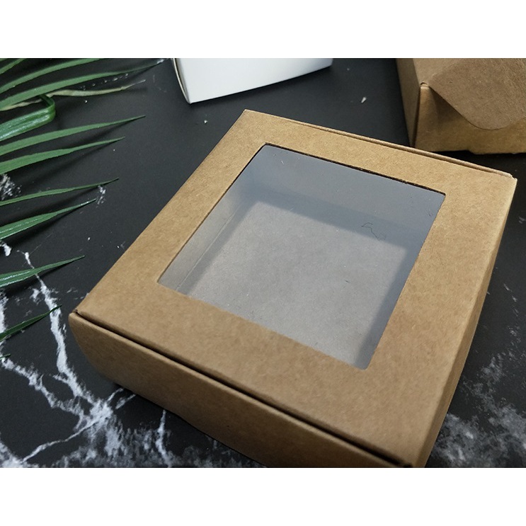 (jhr stok) OPEN WINDOWS CARTON BOX 开窗牛皮纸盒 - 8.5CM X 8.5CM X 3.5CM ...