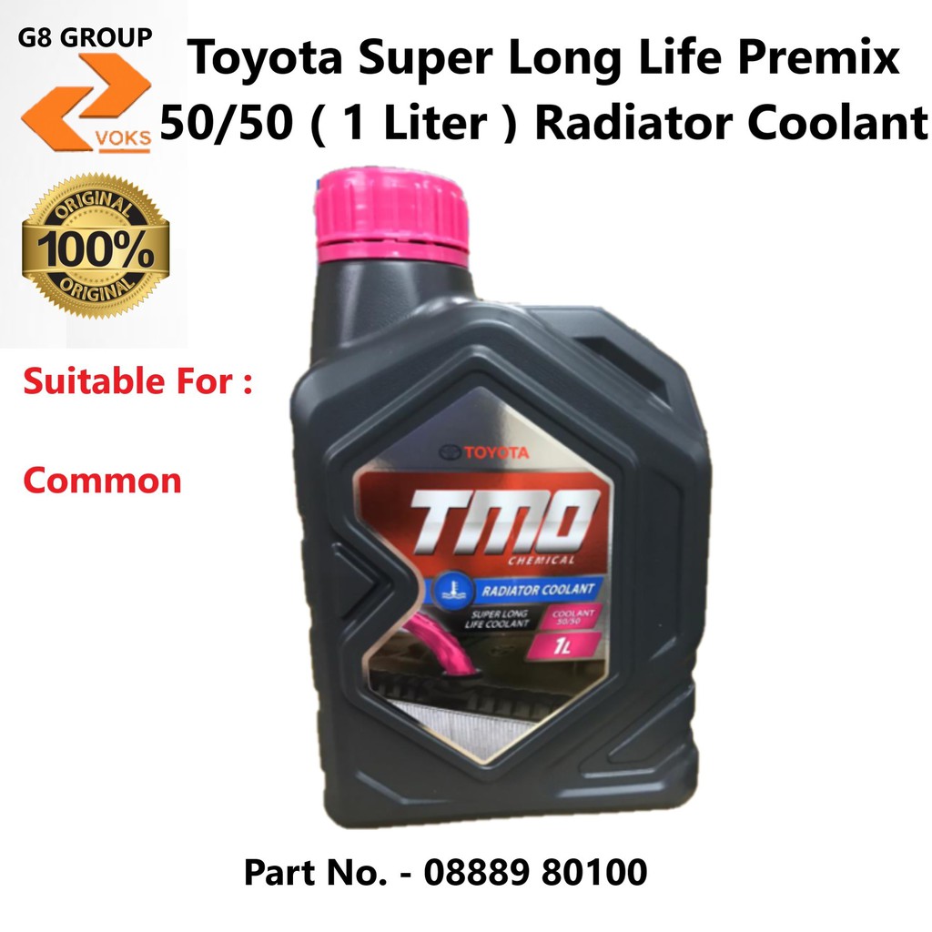 Toyota Super Long Life Premix 50/50 ( 1 Liter ) Coolant (08889 80100 ...