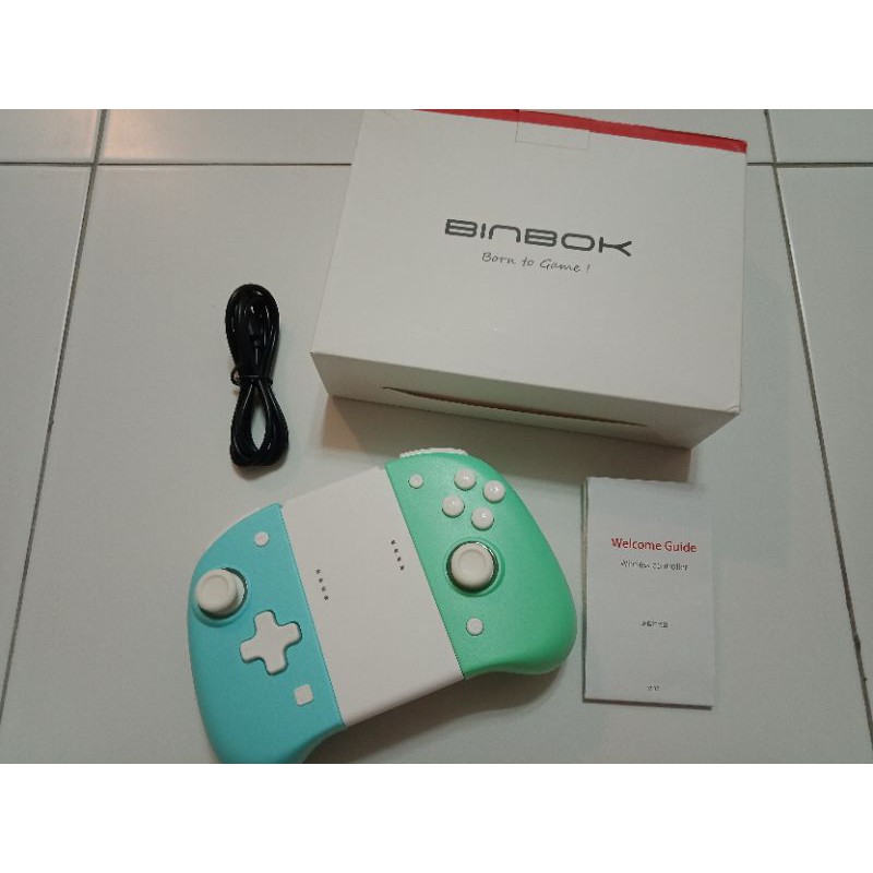 [USED] Binbok Switch Split Wireless Gamepad Controller (Animal Crossing colour - blue and green ...