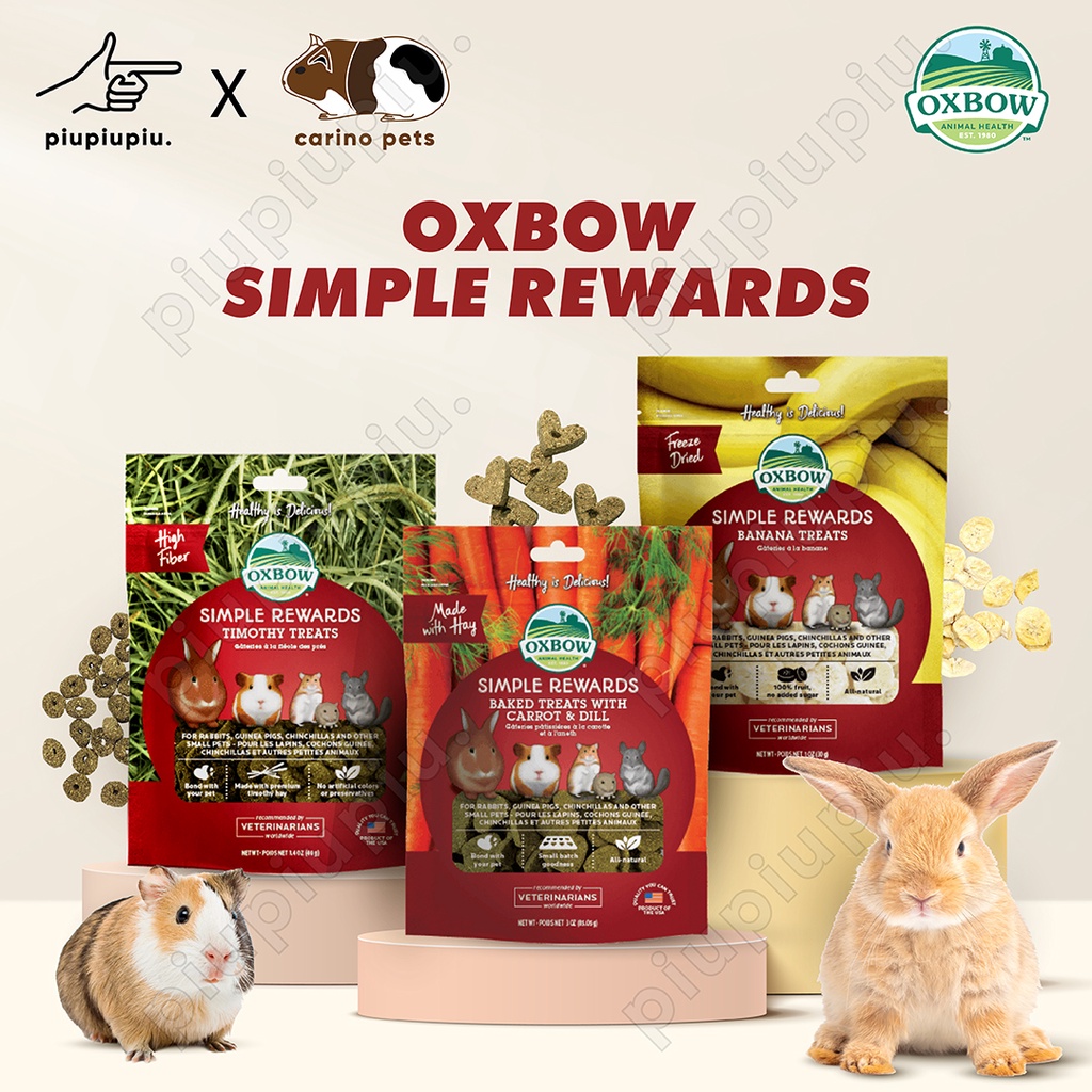 [24HR SHIP] OXBOW SIMPLE REWARD TREATS Rabbit Chinchilla Guinea Pig ...