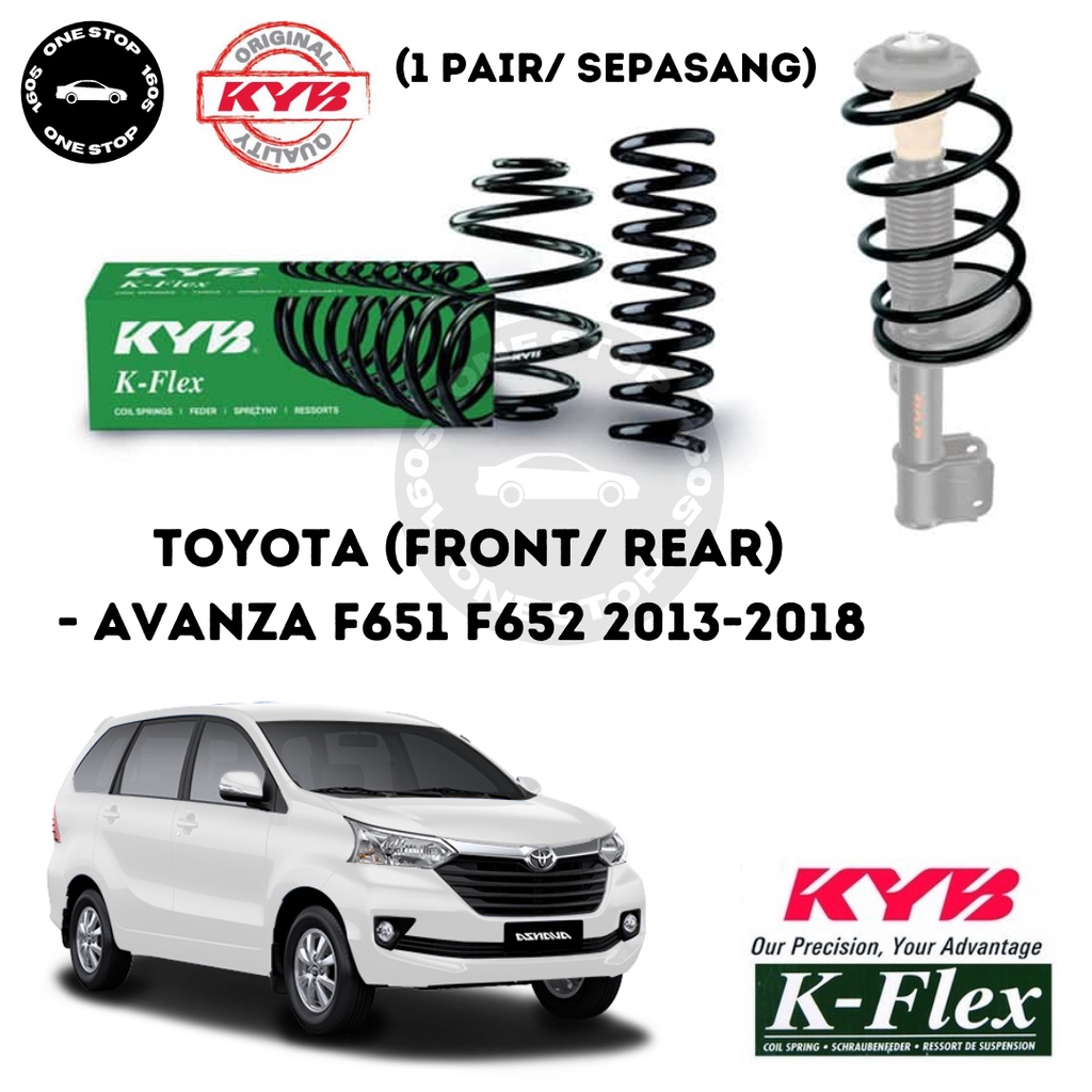 TOYOTA AVANZA F651 F652 2013-2018 DEPAN/ BELAKANG COIL SPRING SET (2PCS ...