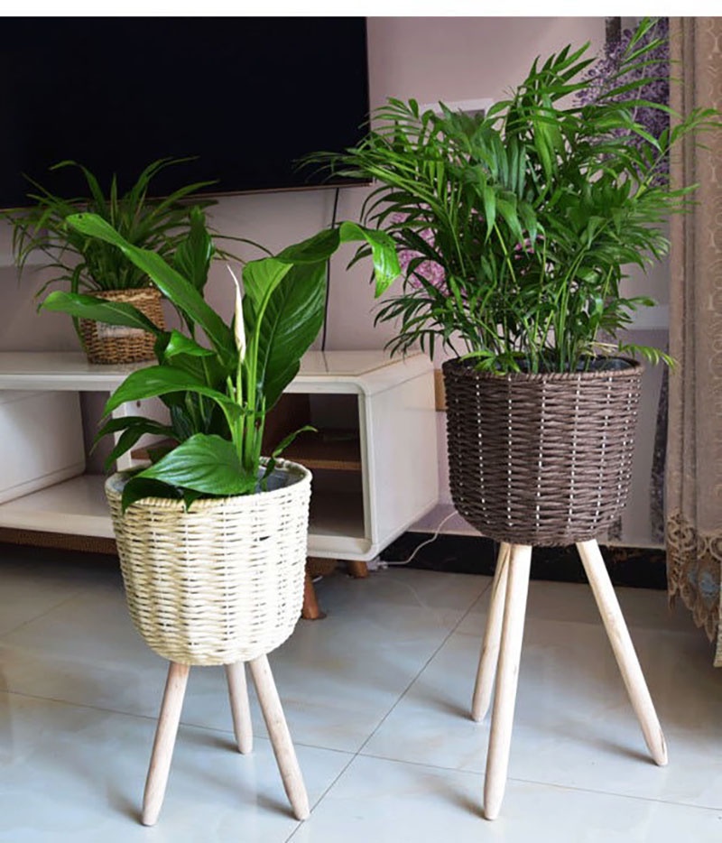 HP Pot Rack 018 Flower Plant Pot Rattan Basket Pasu Berkaki Bekas ...