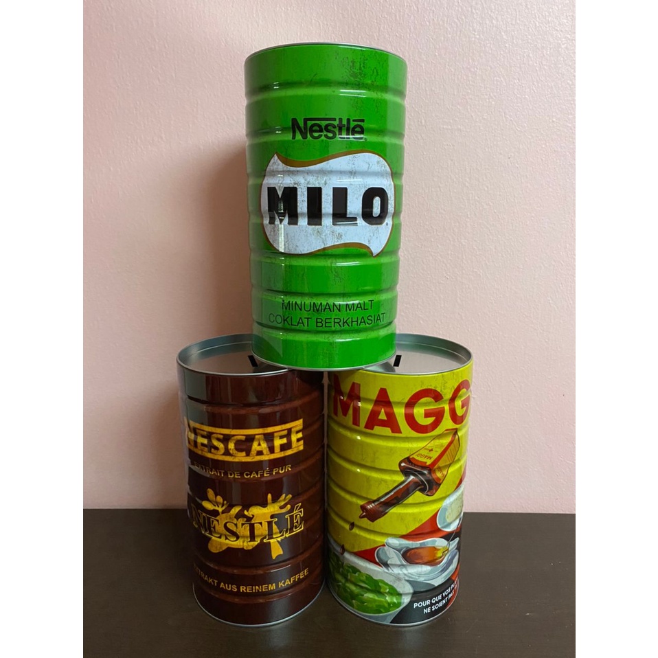 [Limited Edition] Empty Milo / Nescafe /Maggi Design Tin Tabung Vintage ...