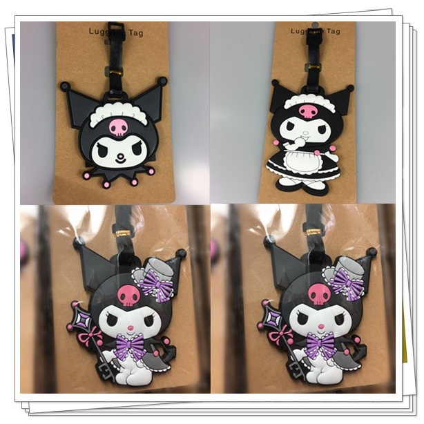 Luggage signboard cartoon anime tag Kuromi boarding identification ...