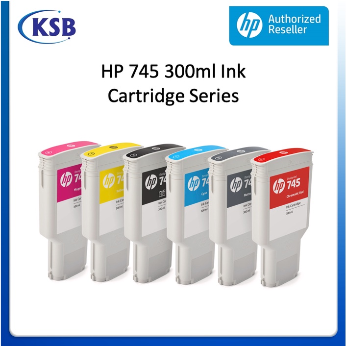 HP 745 300-ml Ink Cartridge Series ( F9K01A | F9K02A | F9K03A | F9K04A | F9K05A | F9K06A ...