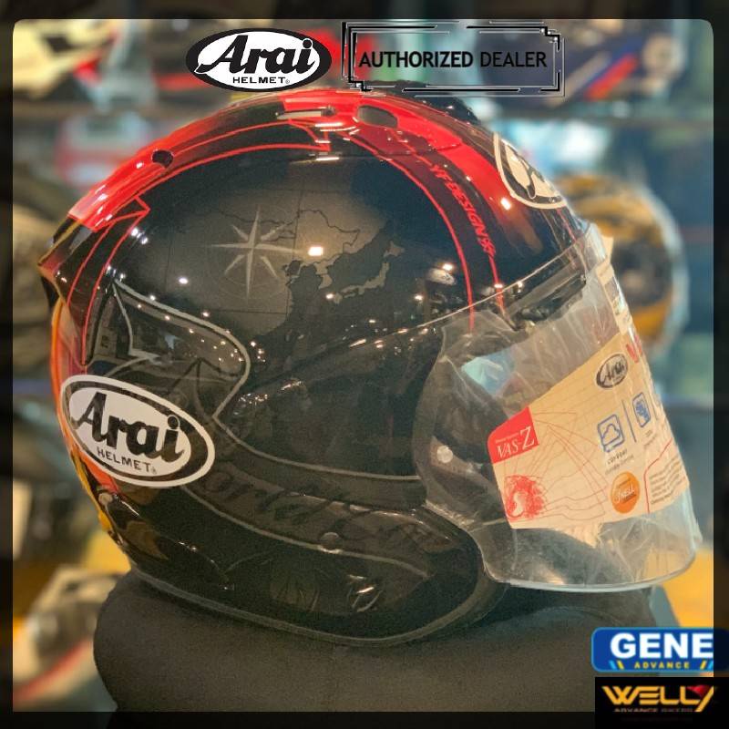 ARAI VZ RAM Harada Tour Black Open Face Jet Helmet 100% Original From Authorized Dealer | Shopee ...