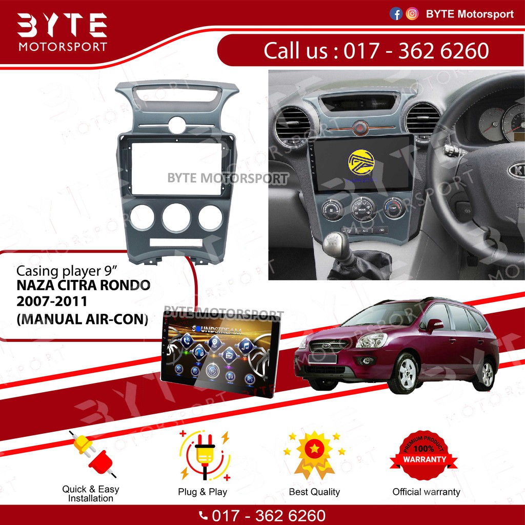 Naza Citra Rondo (Manual Air-Cond) 2007-2011 Soundstream Touch Screen ...