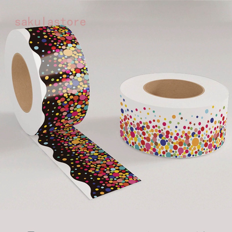 Colorful Dot Trim Border Colorful Bulletin Board Border Trim Self ...