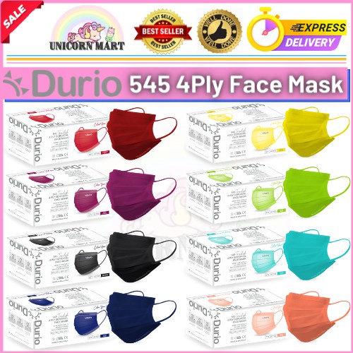 ReadyStock~ Durio 545 Trendish 4ply Surgical Face Mask - 40pcs | Shopee ...