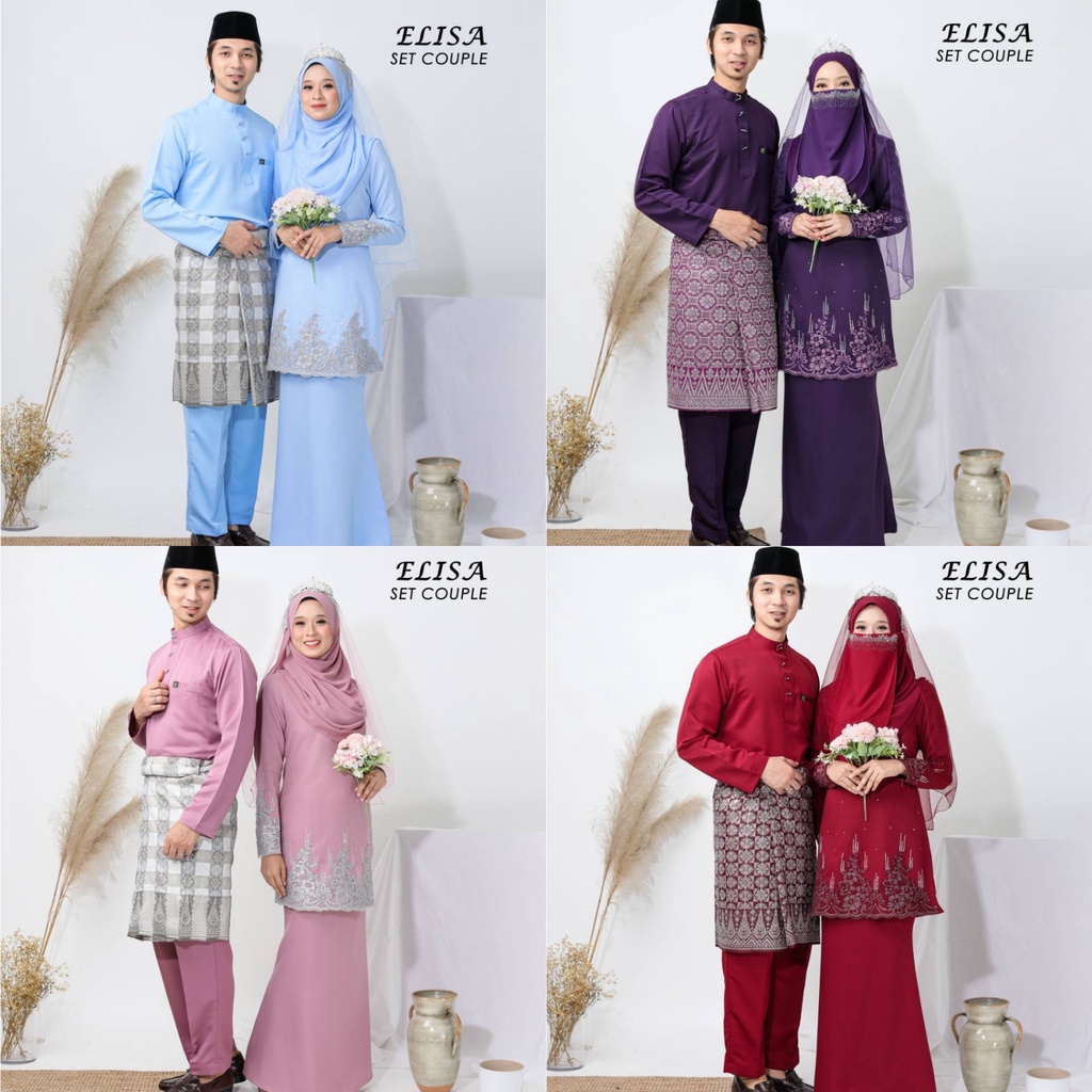 FULL SET SEDONDON COUPLE BAJU KAHWIN/NIKAH/TUNANG/SANDING ELISA BABY ...