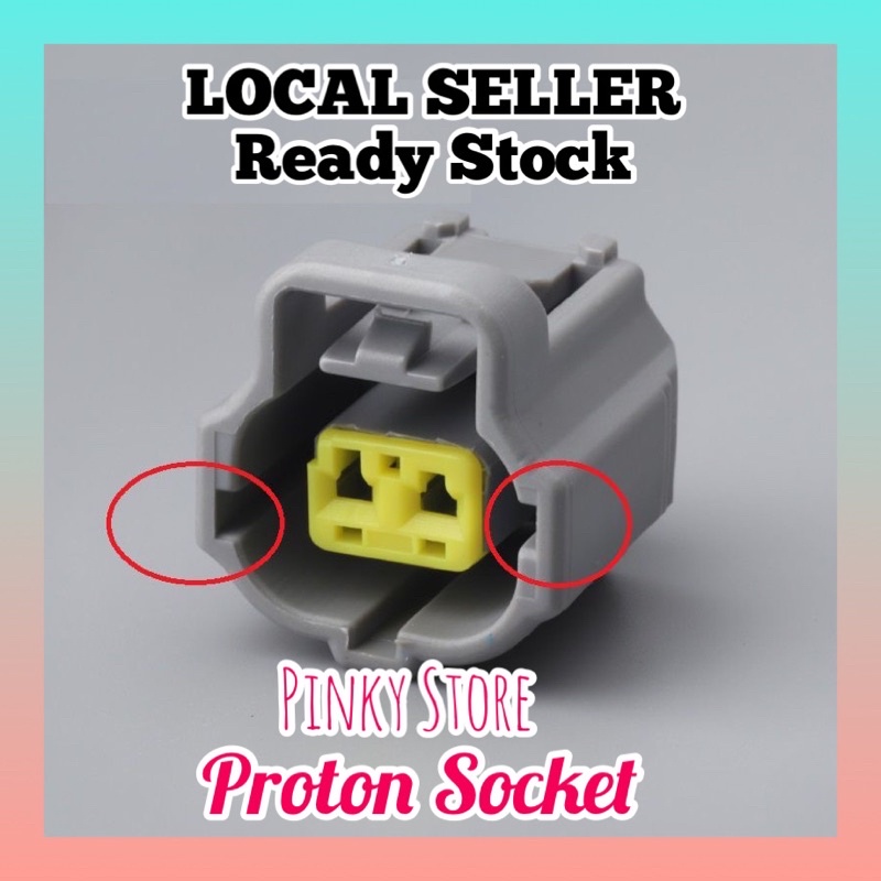 1pc 2 Pin Proton Wira 1 6 Waja Ect Coolant Temperature Sensor Socket Connector Shopee Malaysia
