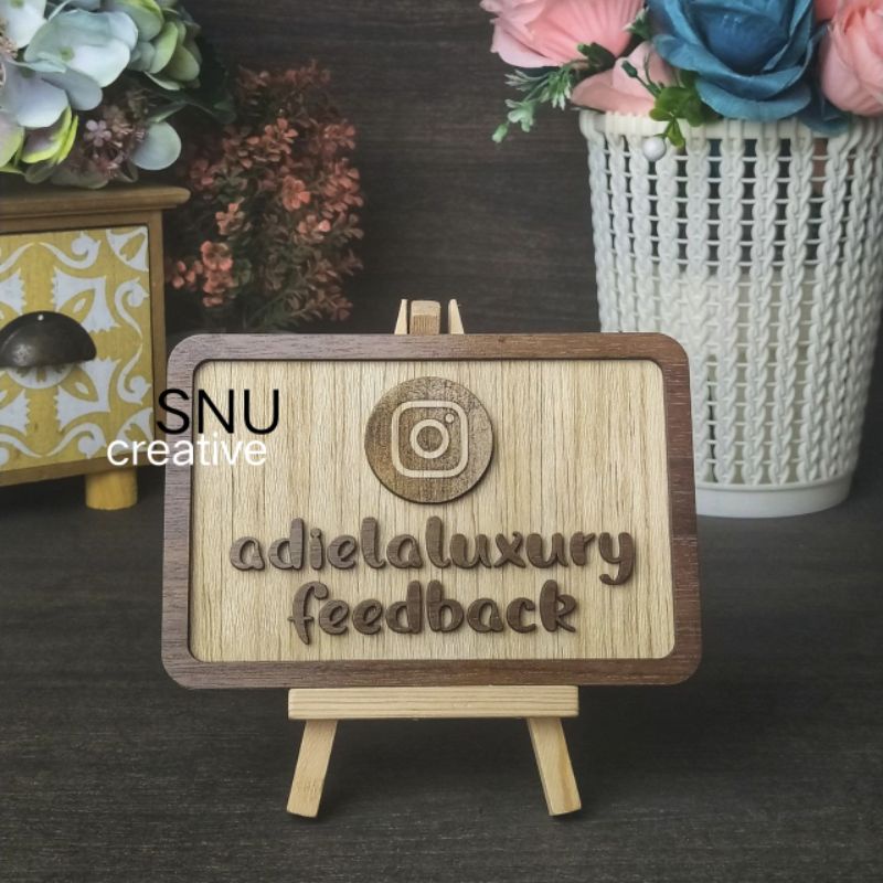 Mini Signage Wood 3D / Custom Signage Mini Kayu 3D size 15x10cm ...