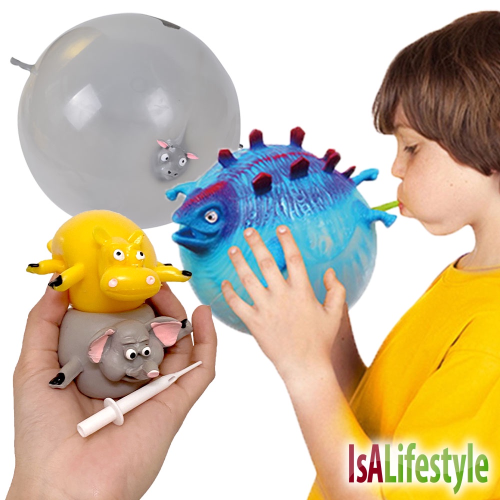 IsALifestyle Funny Blowing Animal Vent Smash Toy Inflatable Dinosaur ...
