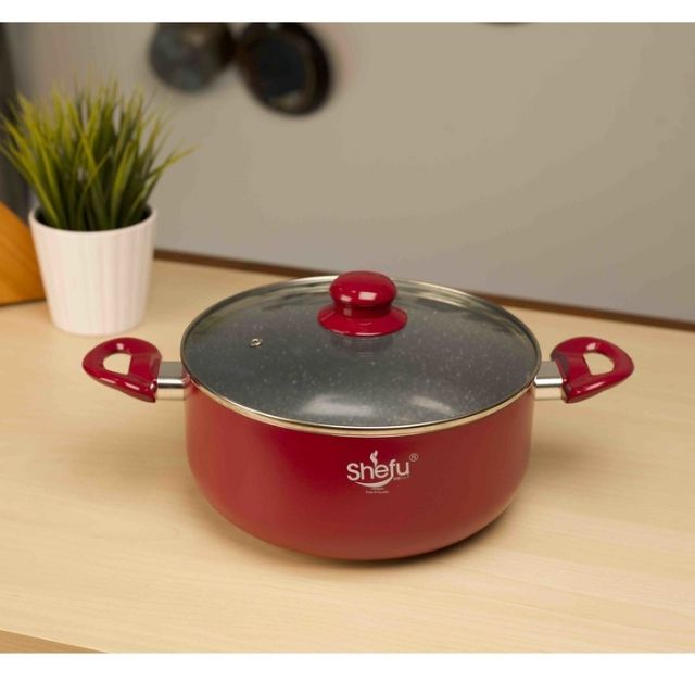 READY STOCK ! Periuk masak pan Shefu 24cm Non stick Casserol Pot ...