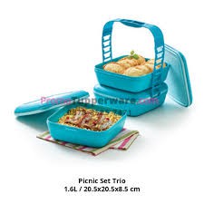 tupperware picnic set trio blue | Shopee Malaysia