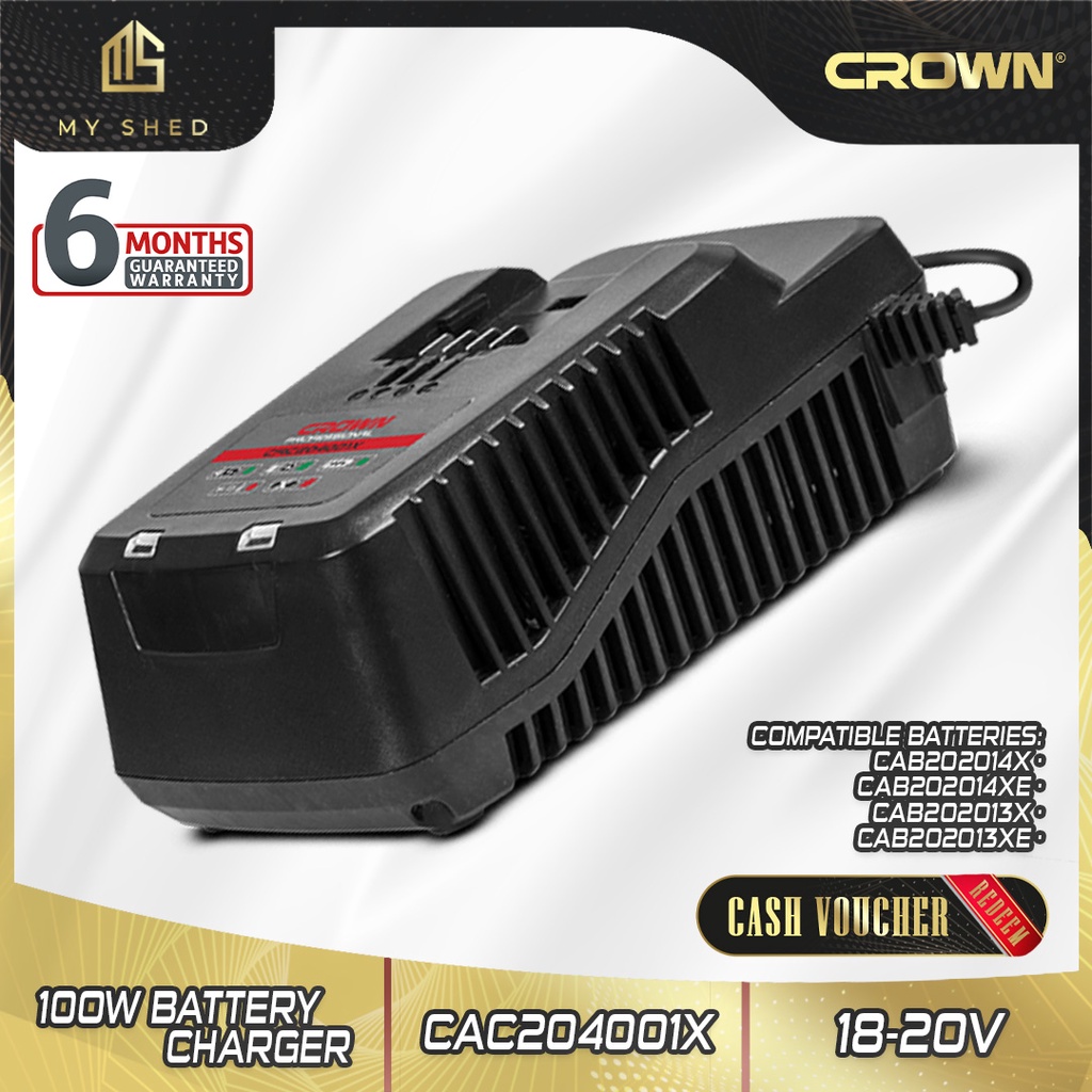 CROWN PROFESSIONAL CAC204001X Battery Charger 4AH | Shopee Malaysia