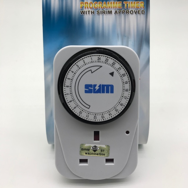 SUM 0024 24 Hrs Programmable Plug In Timer with SIRIM (13A) | Shopee ...