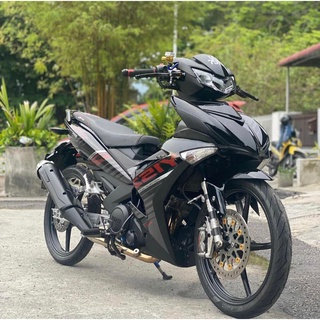 COVERSET BODYSET YAMAHA Y Y15 Y15ZR V1 V2 HITAM BLACK FIRST MODEL 2015 ...