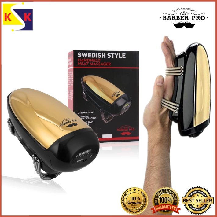 Barber Pro Vibe Cord Cordless Massager Gold Edition Barber Salon Head Facial Massager