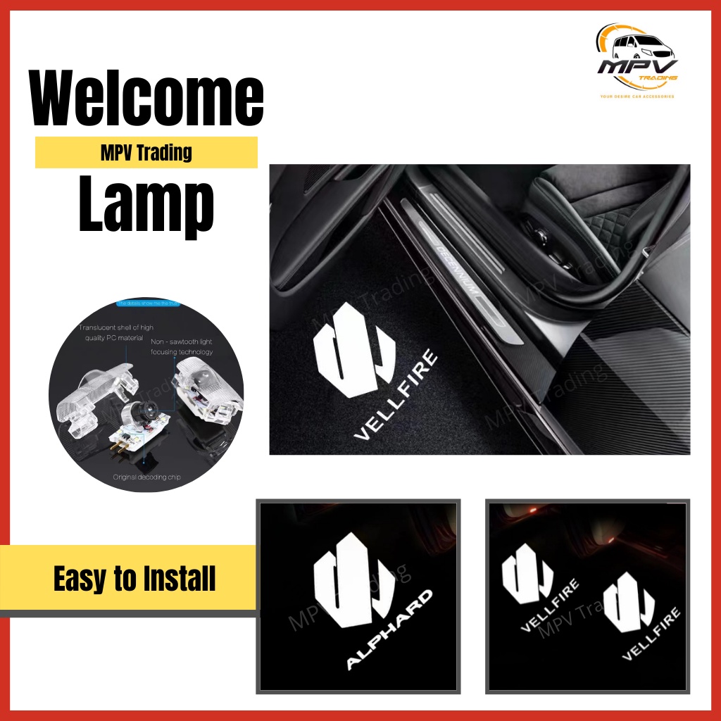 2pcs Toyota Alphard/Vellfire modified door projection lights Welcome ...