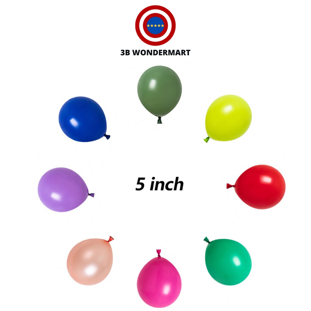 10 Pcs 5 inch Latex Colorful Atex Metallic Balloon Set for Party Belon ...