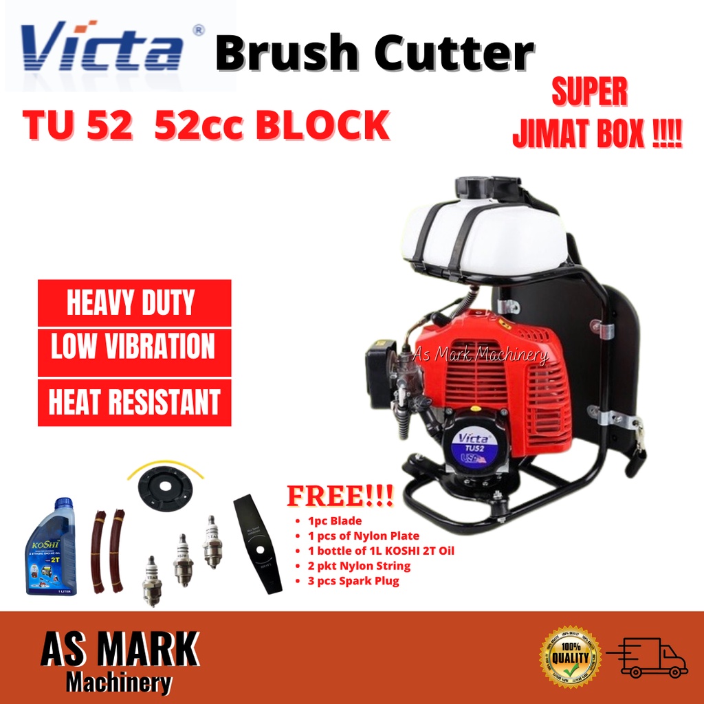 HEAVY DUTY HEAT RESISTANT VICTA TU52 100%ORIGINAL 52cc BLOCK Backpack ...