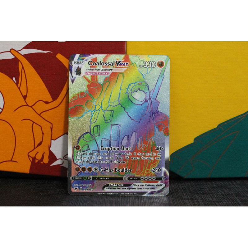 Pokemon Card TCG Coalossal Vmax (Rainbow rare) Sword and Shield ...