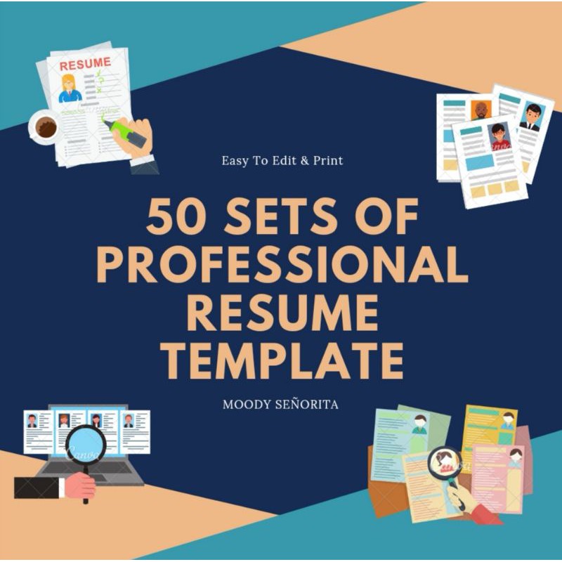 50 Sets Of Professional Resume Templates (DOCS, PSD & AI) | Shopee Malaysia
