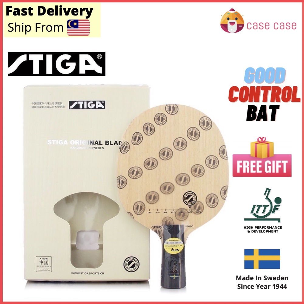 STIGA S2000 5 Ply Ping Pong Bat Complete Set with Rubber | Shopee Malaysia