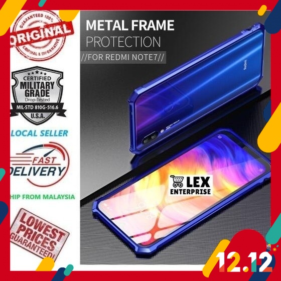 Magnetic Case FOR Xiaomi Redmi Note 7 / Note 7 Pro Metal Bumper Case ...