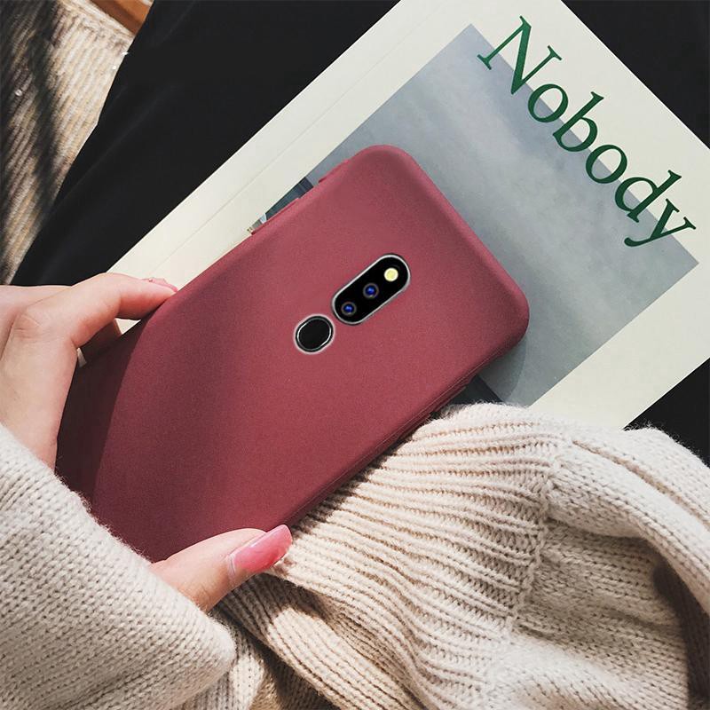 OPPO F11/Pro Shockproof Soft TPU Sandstone Matte Back Case Cover ...