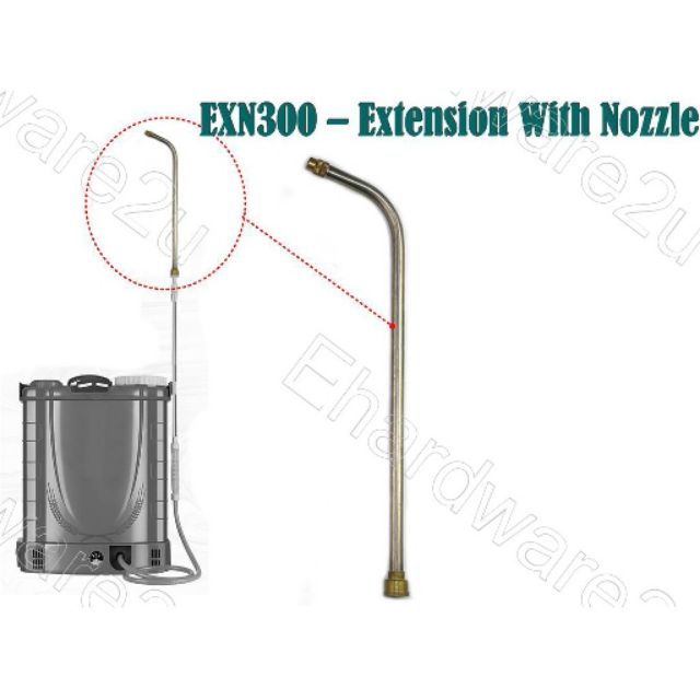 12" Bent Extension Tube With Nozzle For Rechargeable Knapsack Sprayer ...