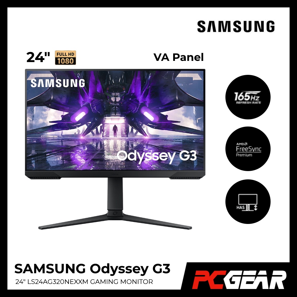 Samsung Odyssey G3 FHD Gaming Monitor [24" LS24AG320NEXXM/ 27 ...