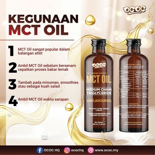 OCOC Pure MCT Oil Coconut Oil Unflavored Colorless ococ Dr Rizal 250ml Minyak MCT C8 C10 ...