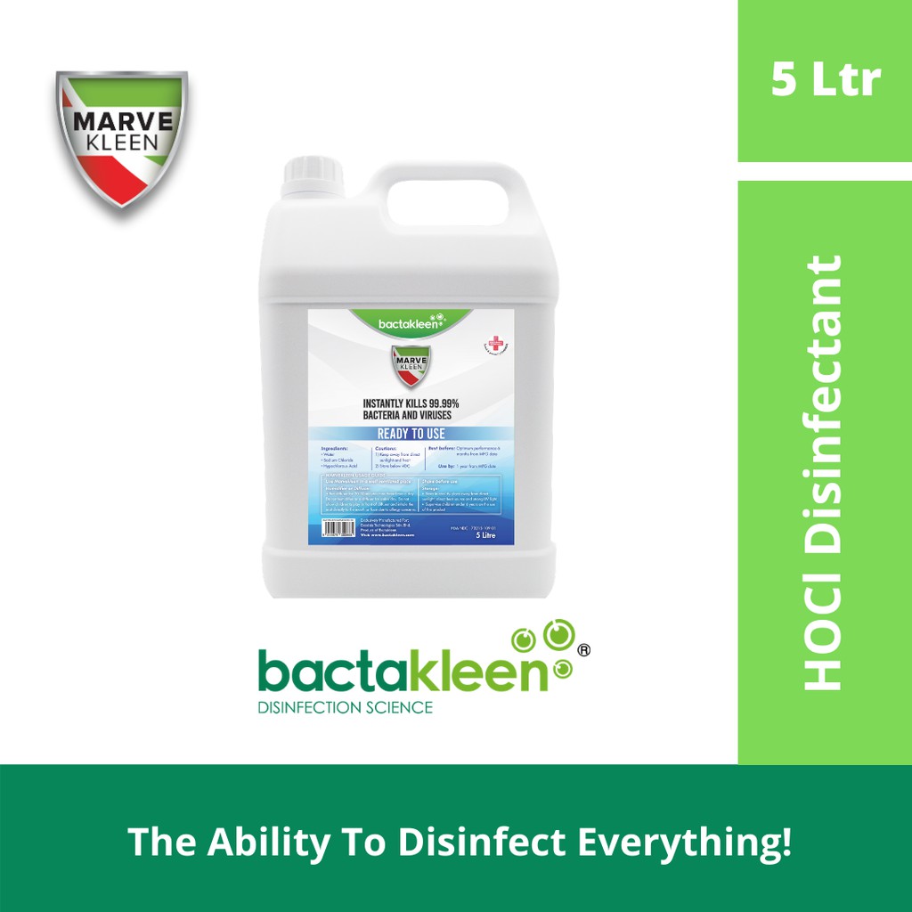 Bactakleen Marvekleen | HOCl | Multi-Surface Sanitizer & Disinfectant ...