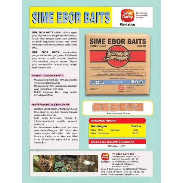 10KG EBOR MOUSE KILLER BAITS(SIME DARBY)/Racun Tikus Power Sekali ...