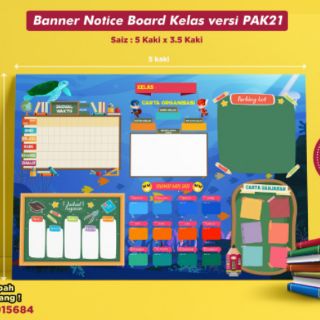 Banner Kelas Papan Kenyataan Notice Board Class Deco PAK21 | Shopee ...