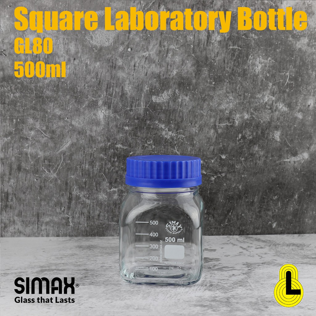 Square Laboratory Bottle 500ml GL80 SIMAX 2080M/500/GL80 | Shopee Malaysia