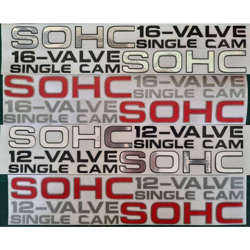 sticker SOHC 12V & 16V (1PCS) | Shopee Malaysia