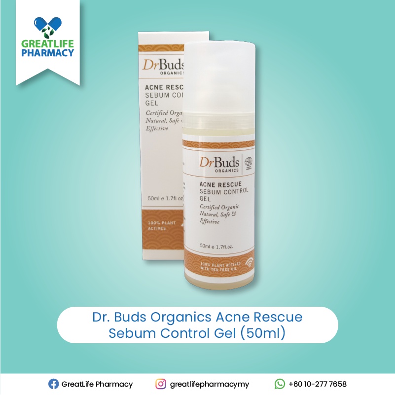Dr Buds Organics Acne Rescue Sebum Control Gel (50ml) | Shopee Malaysia