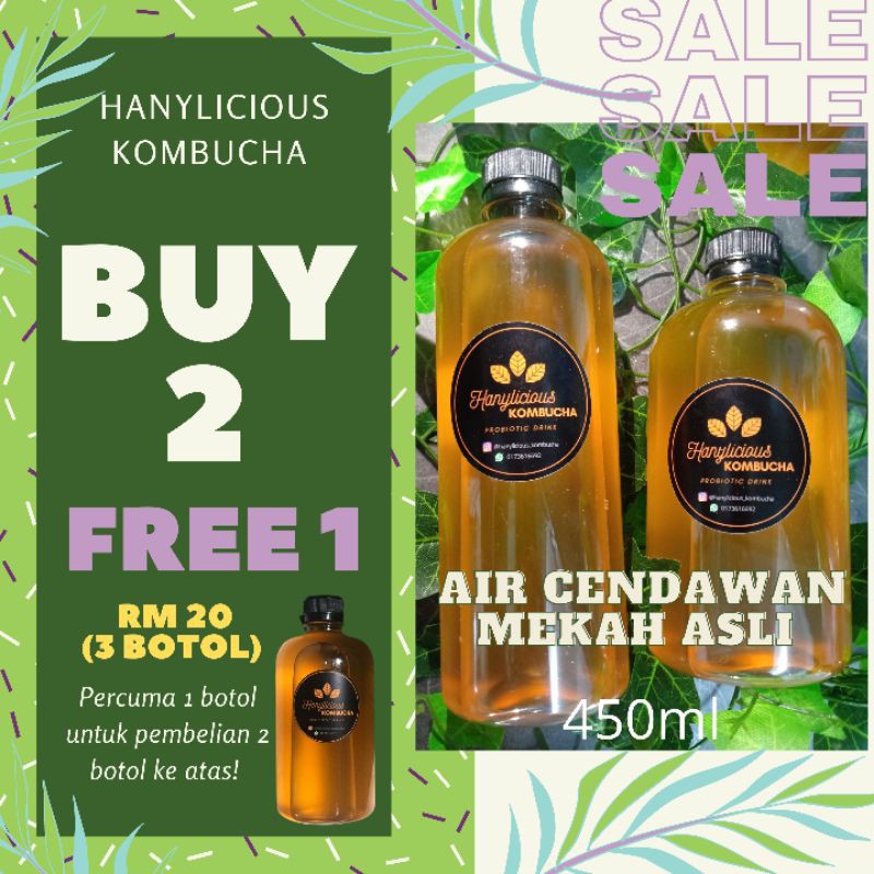 Air Cendawan Mekah Asli Hanylicious Kombucha | BeeCost