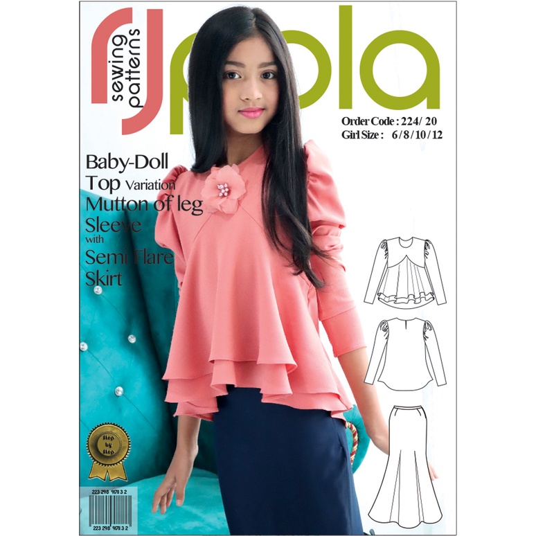 POLA PAKAIAN BLOUSE BABYDOLL MUTTON GIRL 224 RJPOLA rosita jaafar ...